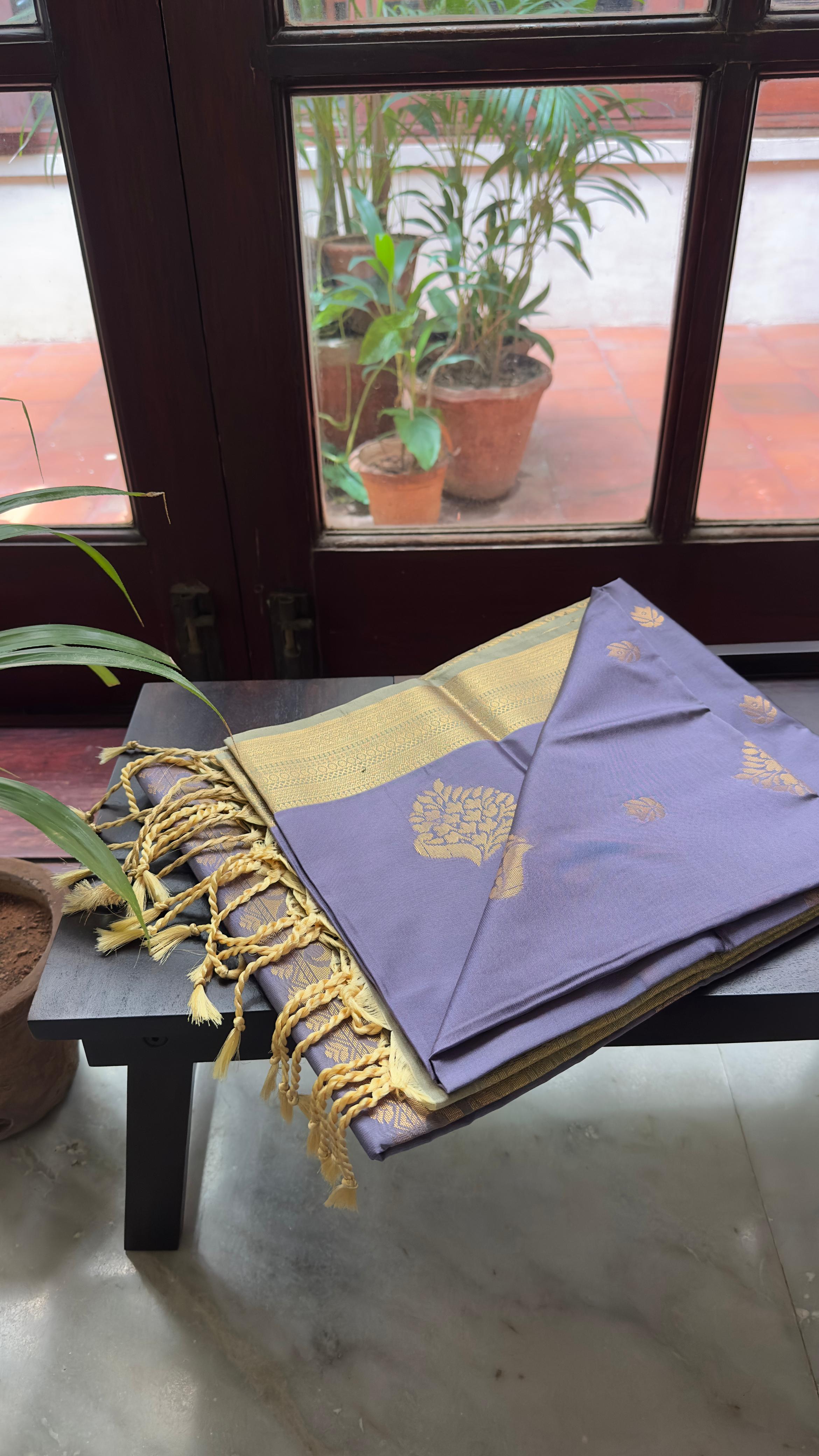 Budget Ash Mauve – Shubam Sarees