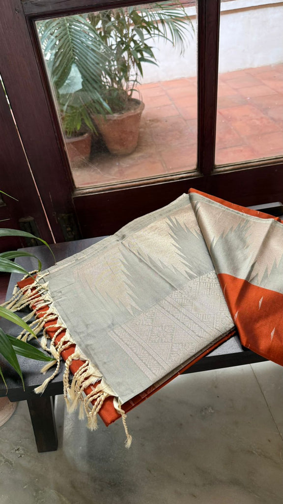 Rust & Moon Temple – Shubam Sarees