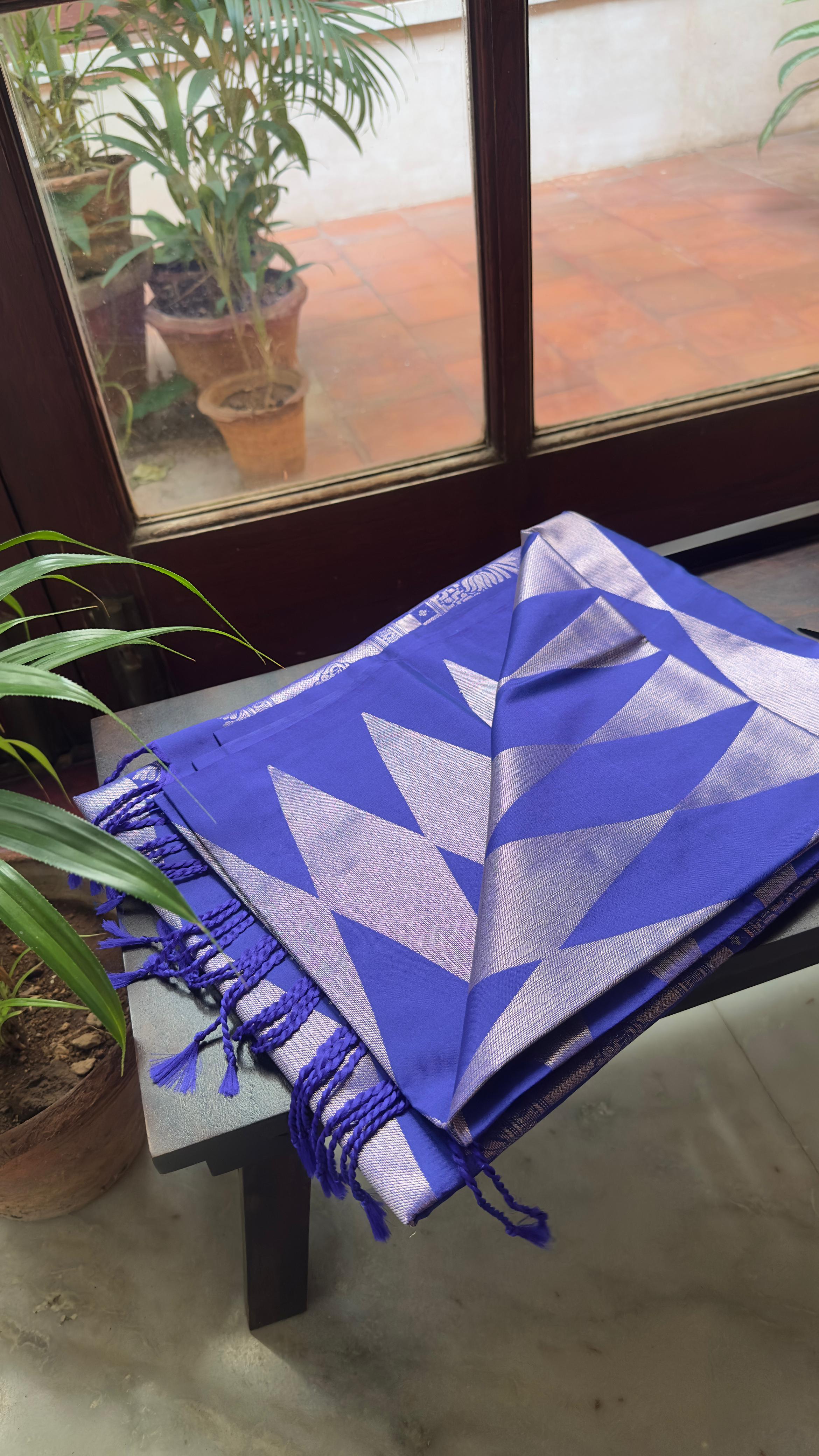 Ms Blue Wedding Saree – Shubam Sarees